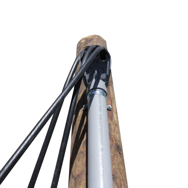 30ft Power Pole with 200-Amp Cutler Hammer Meter Base and Load Center ...