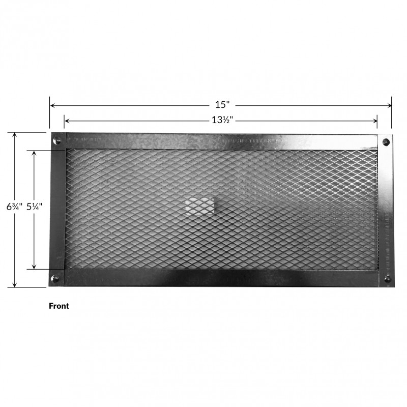 14x6 in Galvanized Foundation or Soffit Vent Flat - V27F