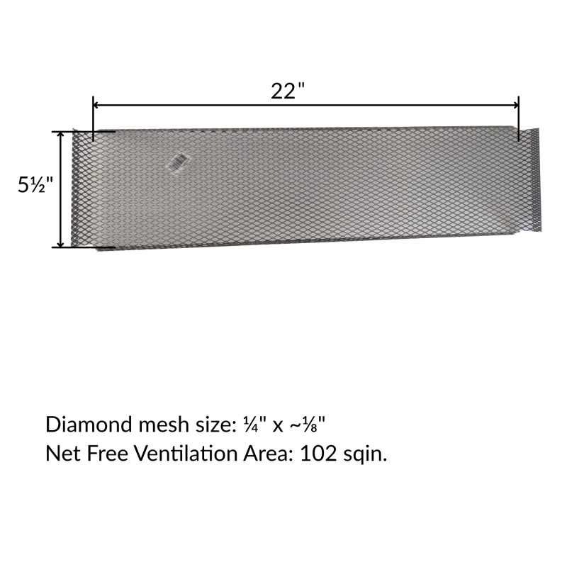 22x5-1/2 Galvanized Steel Eave Rafter Vent - Close Lumber