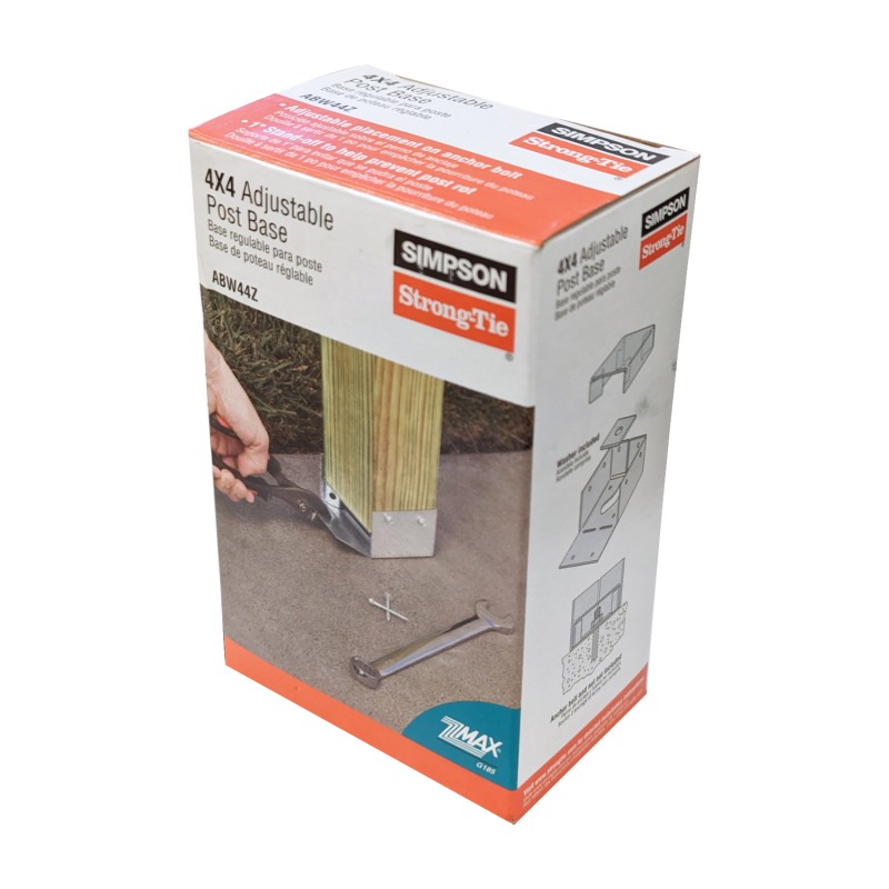 ABW44Z 4x4 Adjustable Post Base Z-Max