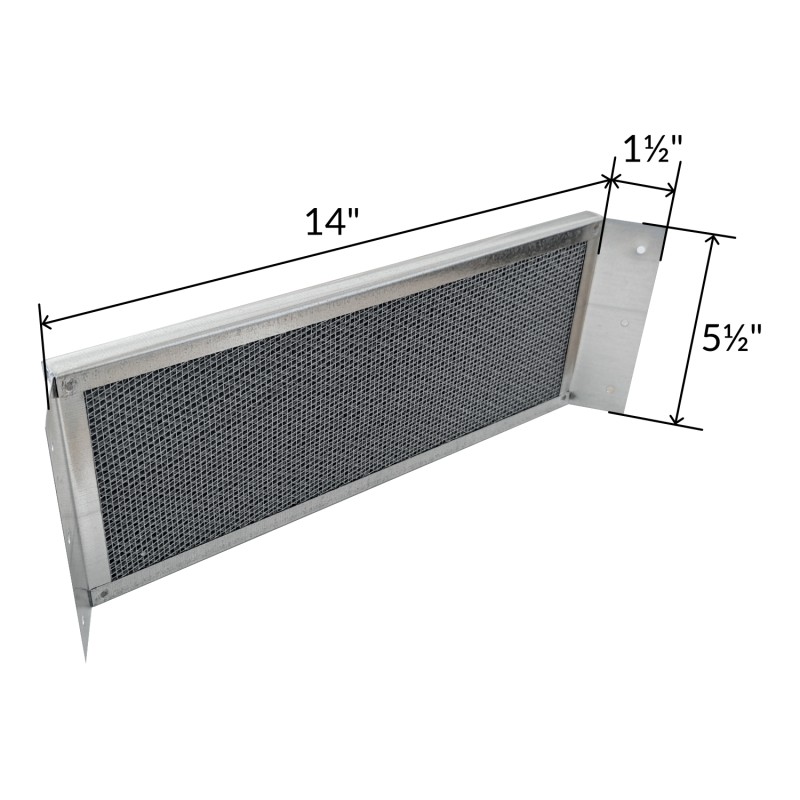 Vulcan Vent 5-1/2x14in Fire Resistant Eave Galvanized Vent for trusses ...