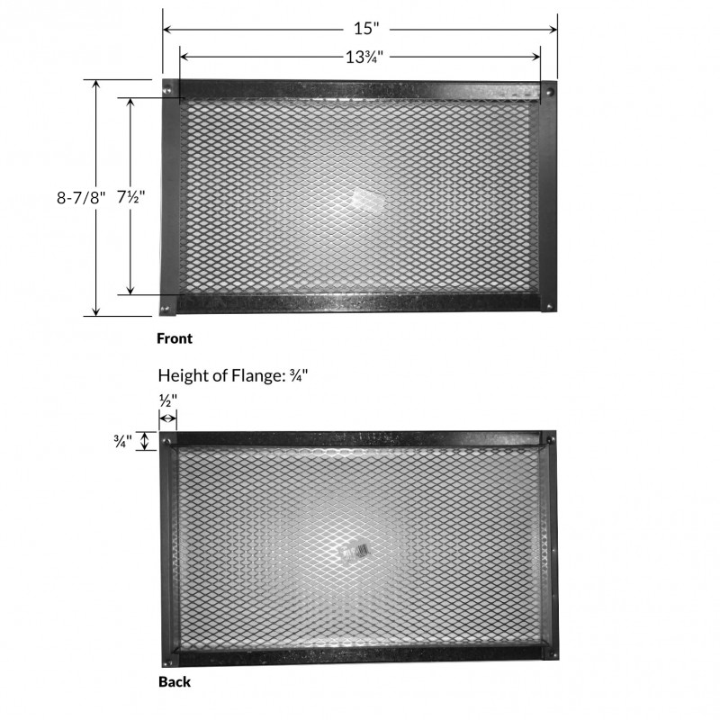 14x8 in Galvanized Foundation or Soffit Vent - V26